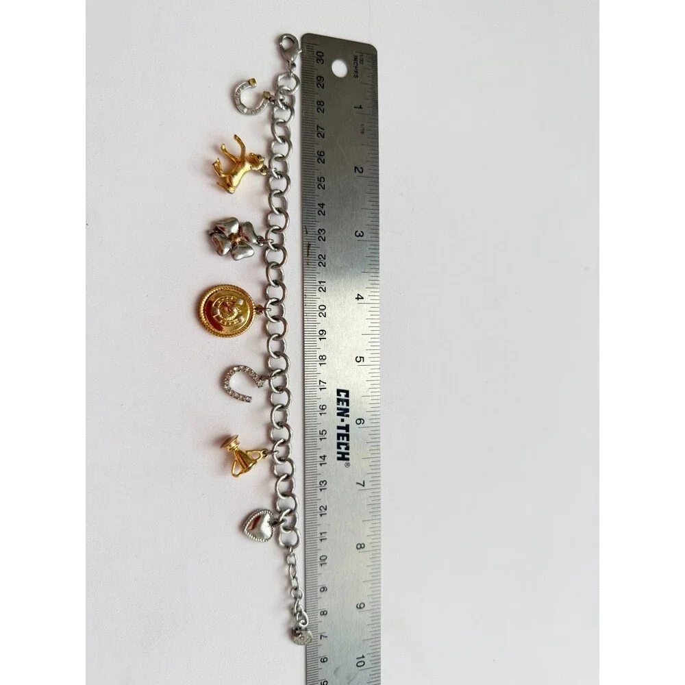 Talbots | Jewelry | Talbots Vintage Two Tone Equestrian Charm Bracelet ...